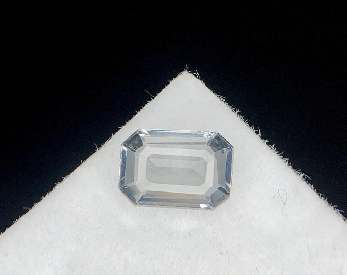 Vintage Clear/white Synthetic Spinel & Silver Cocktail/dress Ring ...