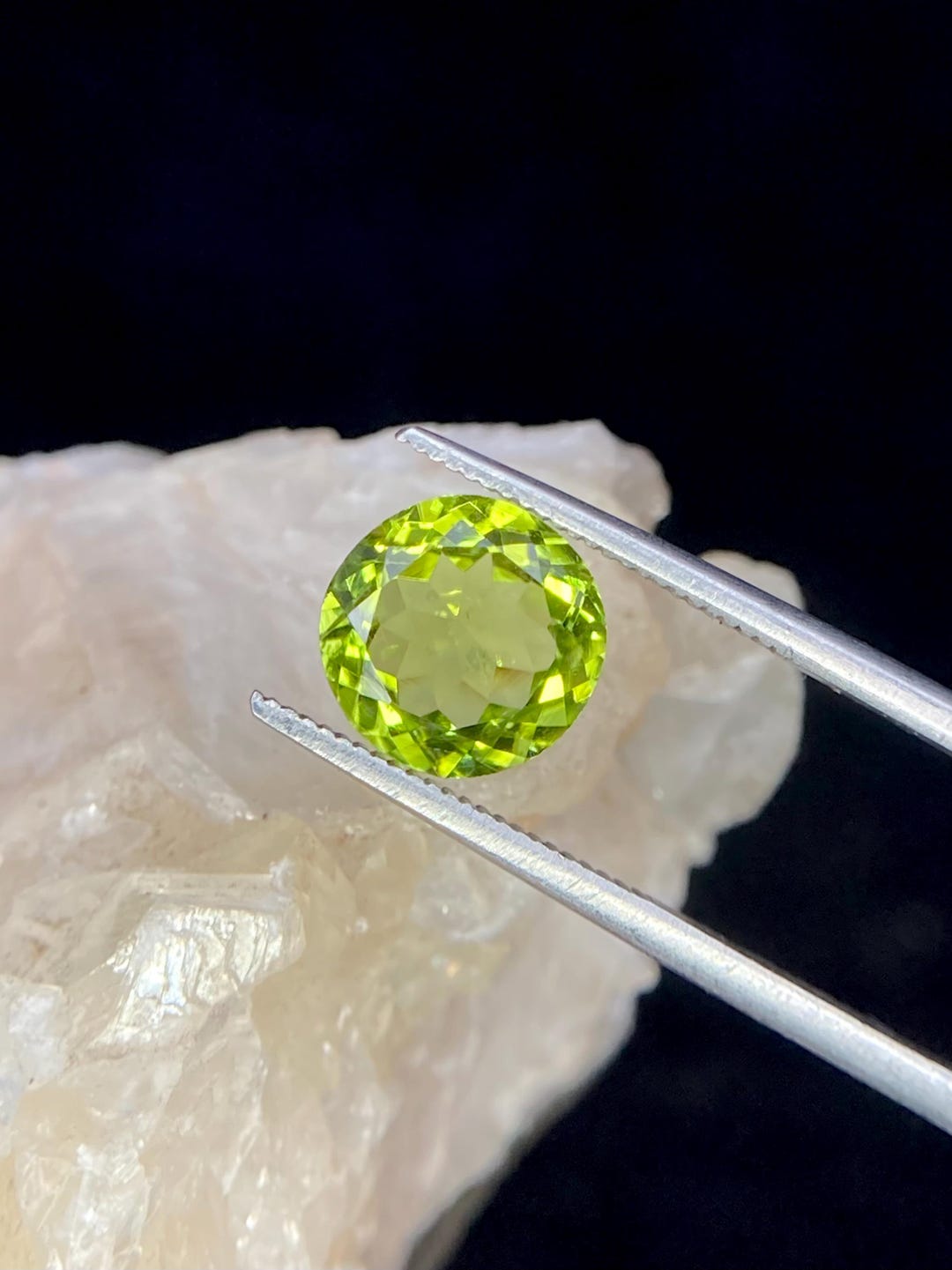 Rare and Lustrous Olive Green Peridot Gemstone, 8x8x4mm, , 2.45ct ...