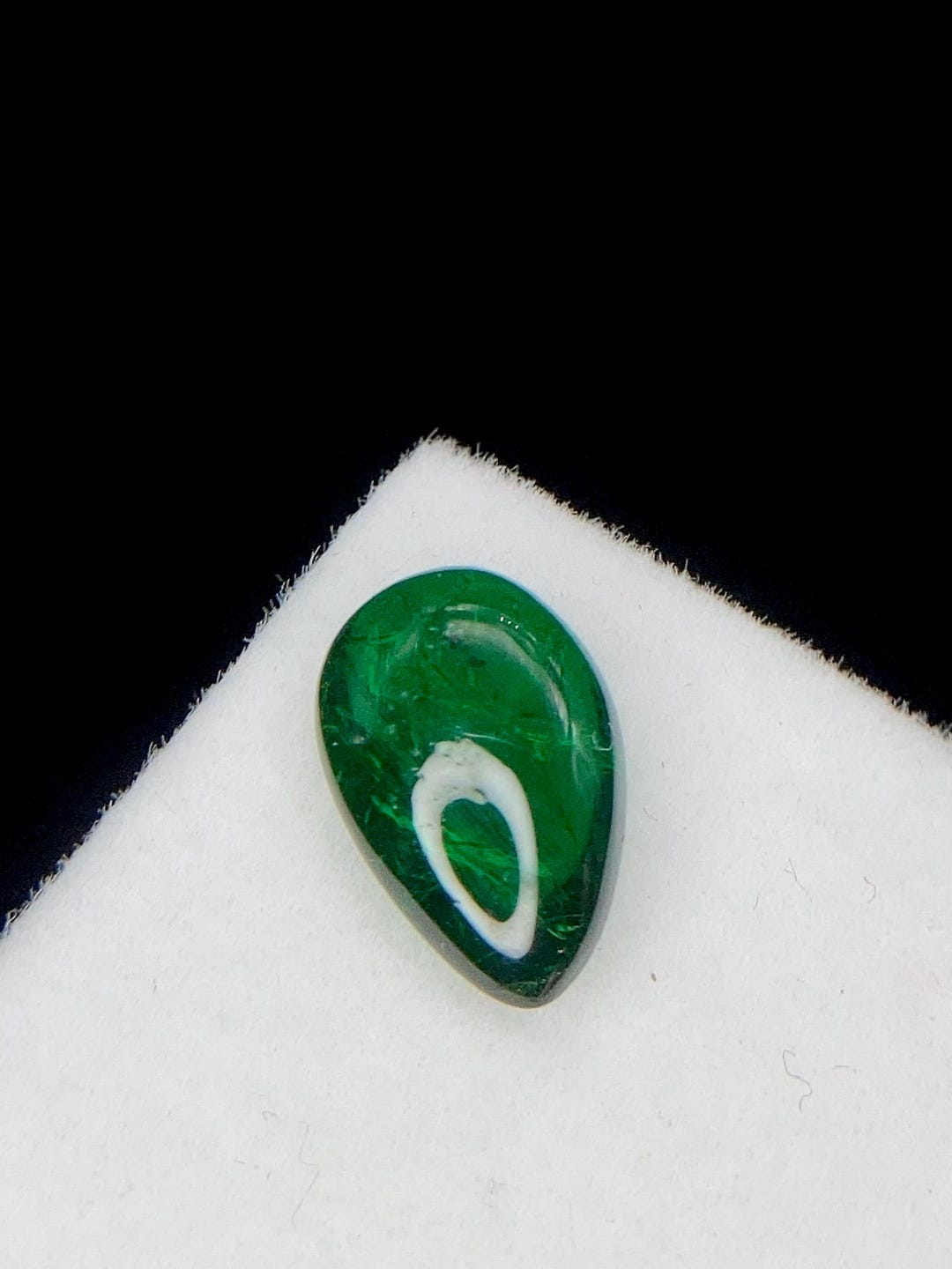 Alluring Beauty of Dark Green Tsavorite Cabochon, 3.10ct, 11.5x7.4x3 ...