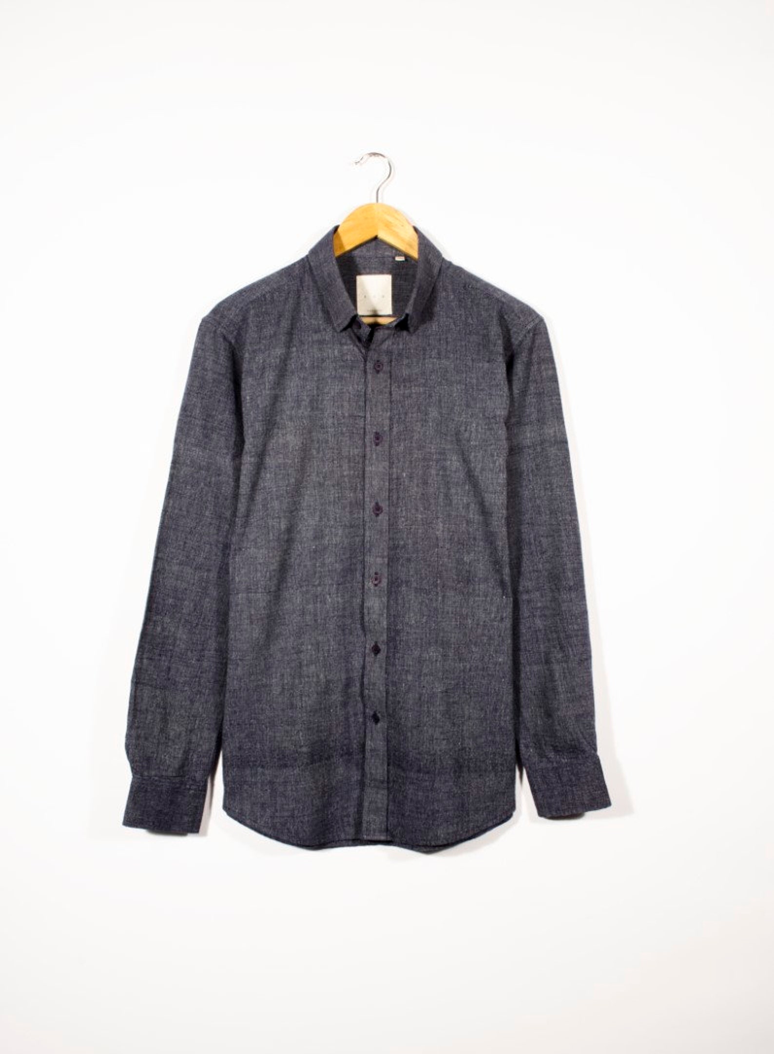 Handwoven Indigo Hidden Button Down Shirt / Men Shirt / Khadi Shirt ...