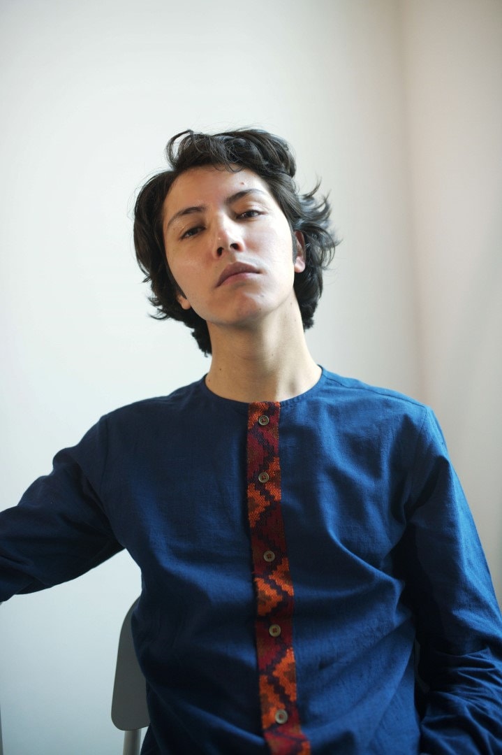 Indigo Khadi Shirt With Handwoven Woolen Border / Handloom | Etsy