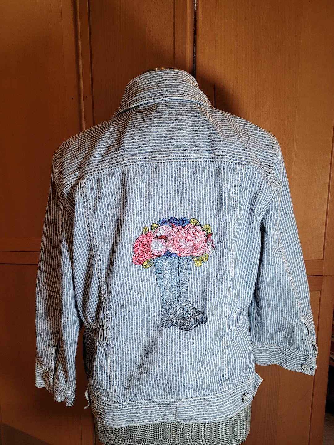 Blue and White Striped Conductors Ladies Jacket - Etsy