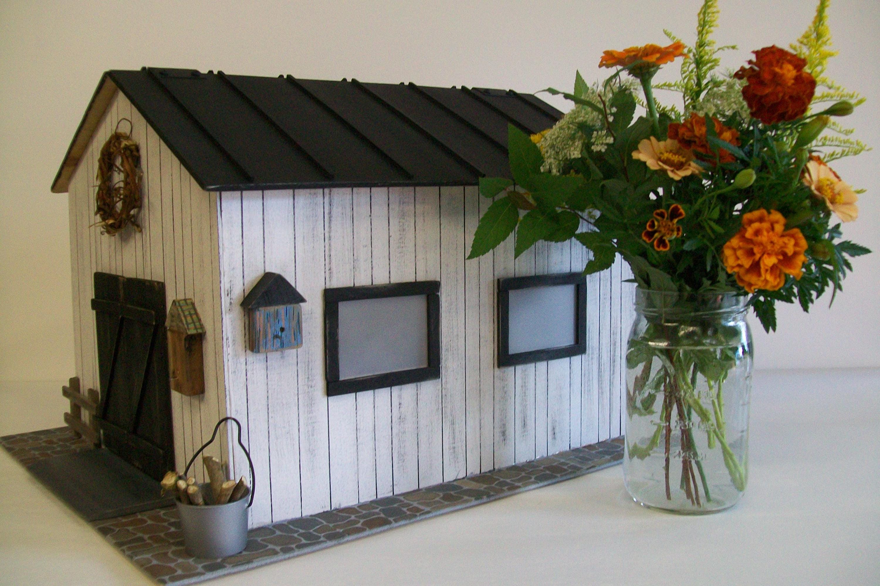 Wedding Card Barn / Rustic Barn Farmhouse Decor / Handmade, One-of-a ...