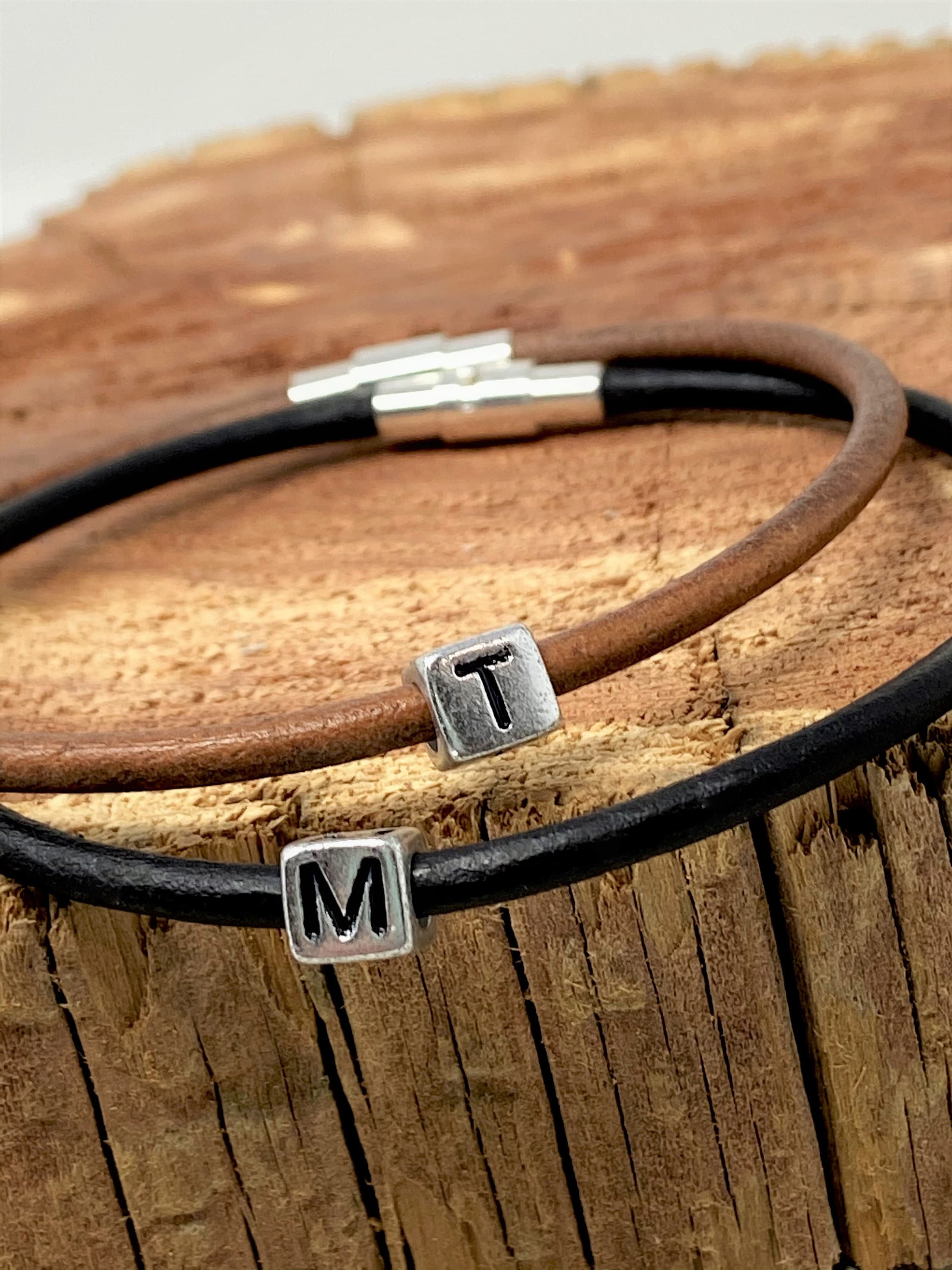 Men's Bracelet Couples Bracelets Men's Initial | Etsy