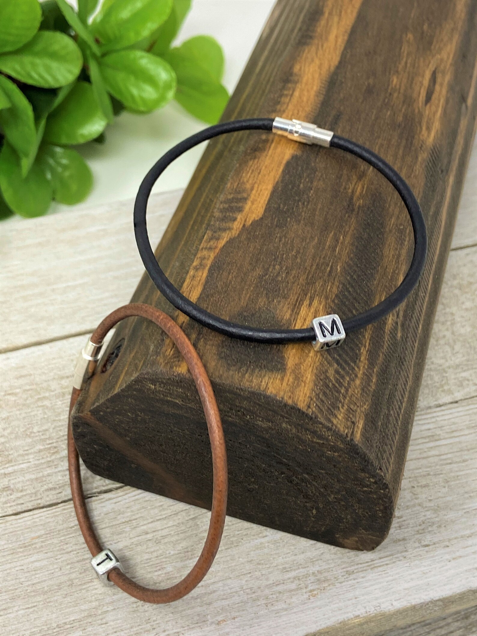 Men's Bracelet Couples Bracelets Men's Initial - Etsy