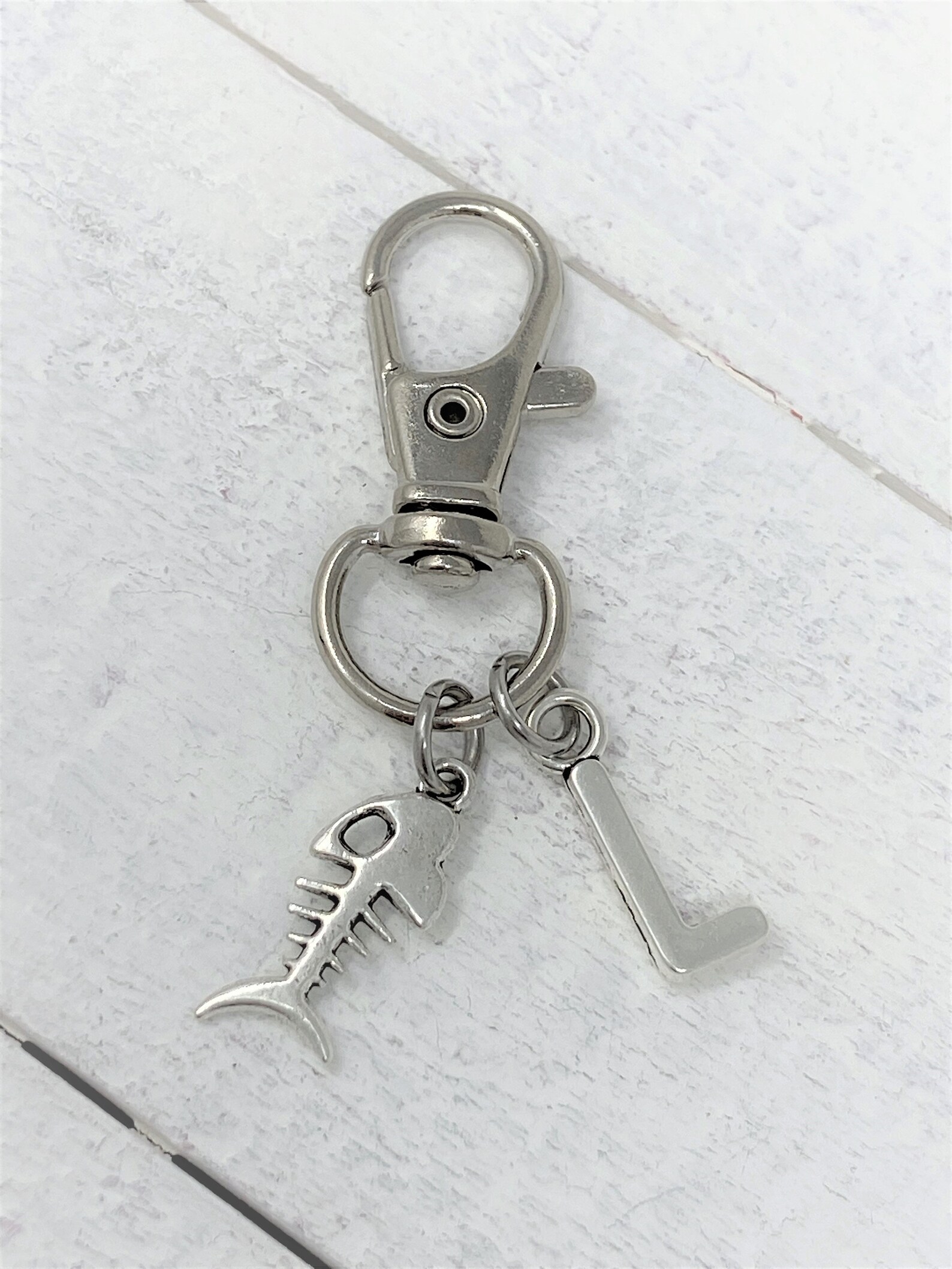 Fish Bone Keychain Fish Bone Zipper Pull Fish Bone Charm - Etsy