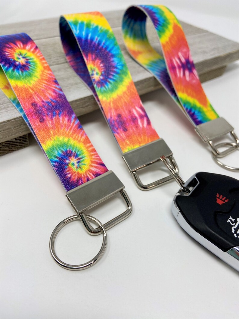 Tie Dye Key Chain Tie Dye Key Fob Tie Dye Wristlet Key - Etsy.de