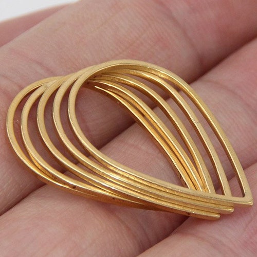 10pcs Teardrop Earring Posts Stainless Steel Gold Plated - Etsy