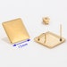 Gold Plated Square Earring Post With Loop, 15mm/20mm Geometric Square ...