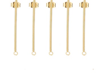 10pcs Teardrop Earring Posts Stainless Steel Gold Plated - Etsy