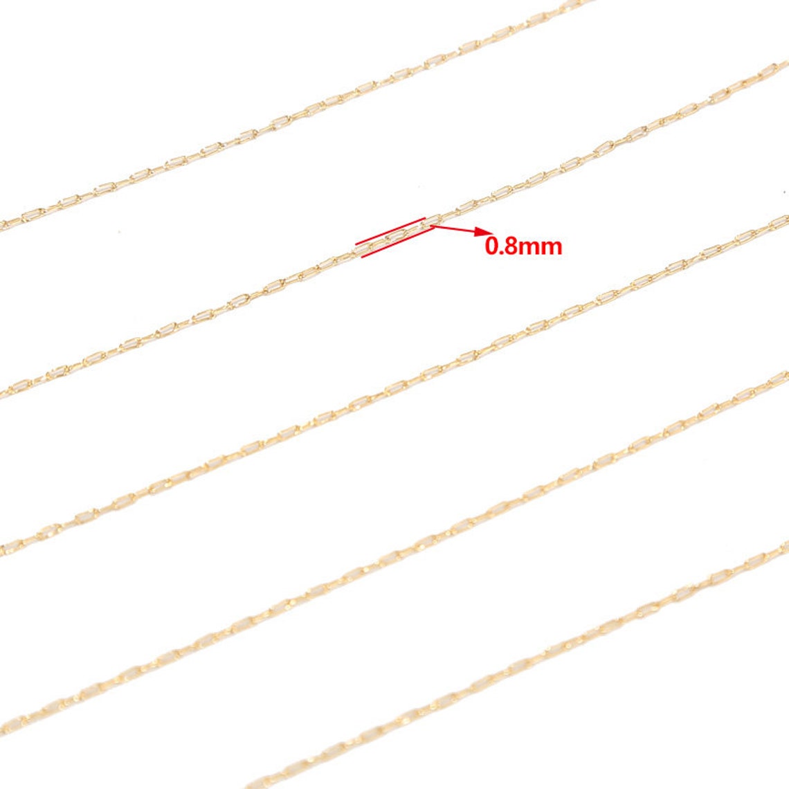 2 Meters Stainless Steel Gold Beading Cable Chains 0.8mm Tiny - Etsy