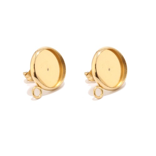 10pcs Teardrop Earring Posts Stainless Steel Gold Plated | Etsy