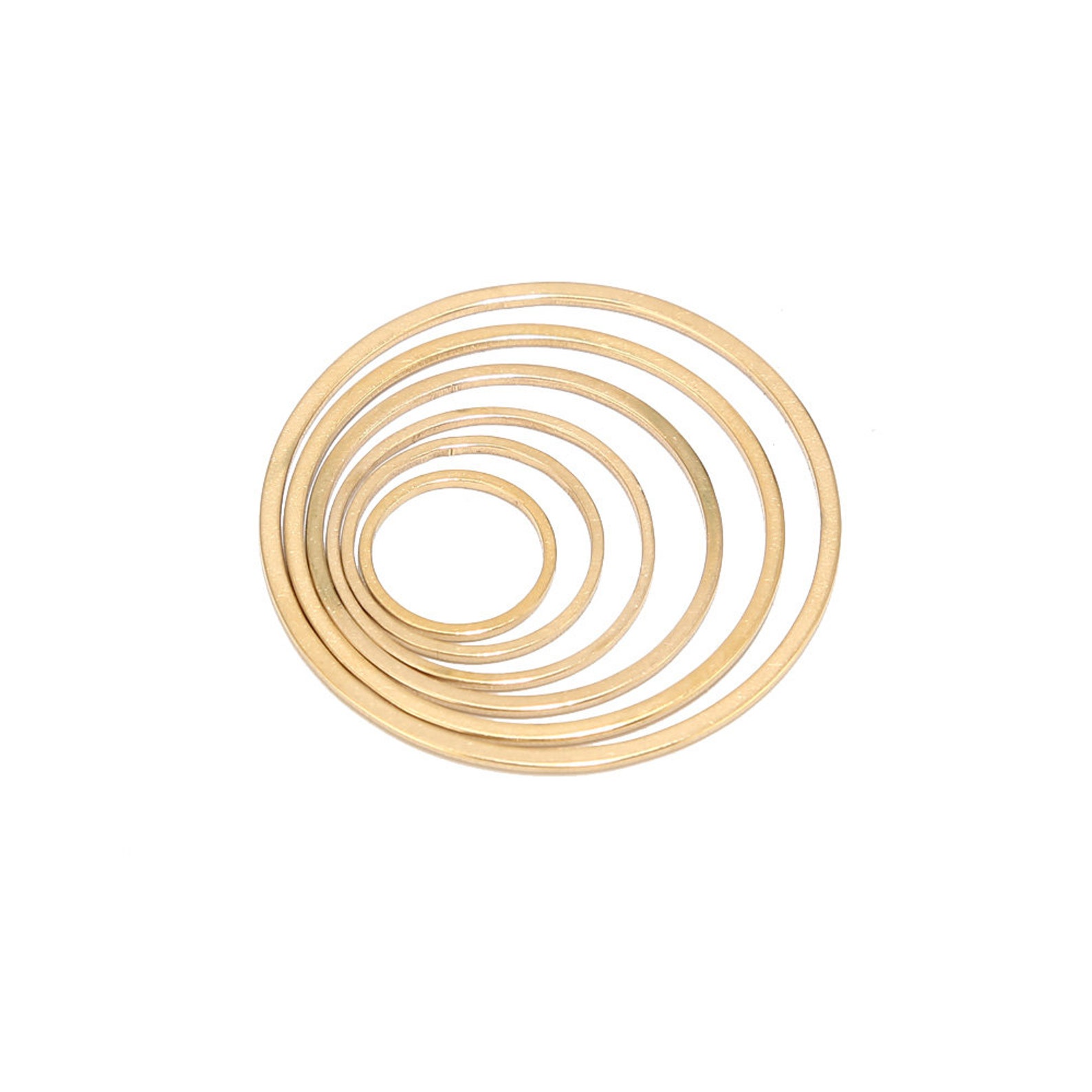 Stainless Steel Gold Plated Circle Links, 12mm/15mm/20mm/25mm/30mm/35mm ...