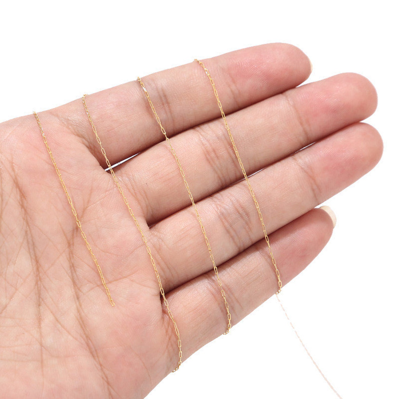 2 Meters Stainless Steel Gold Beading Cable Chains 0.8mm Tiny - Etsy