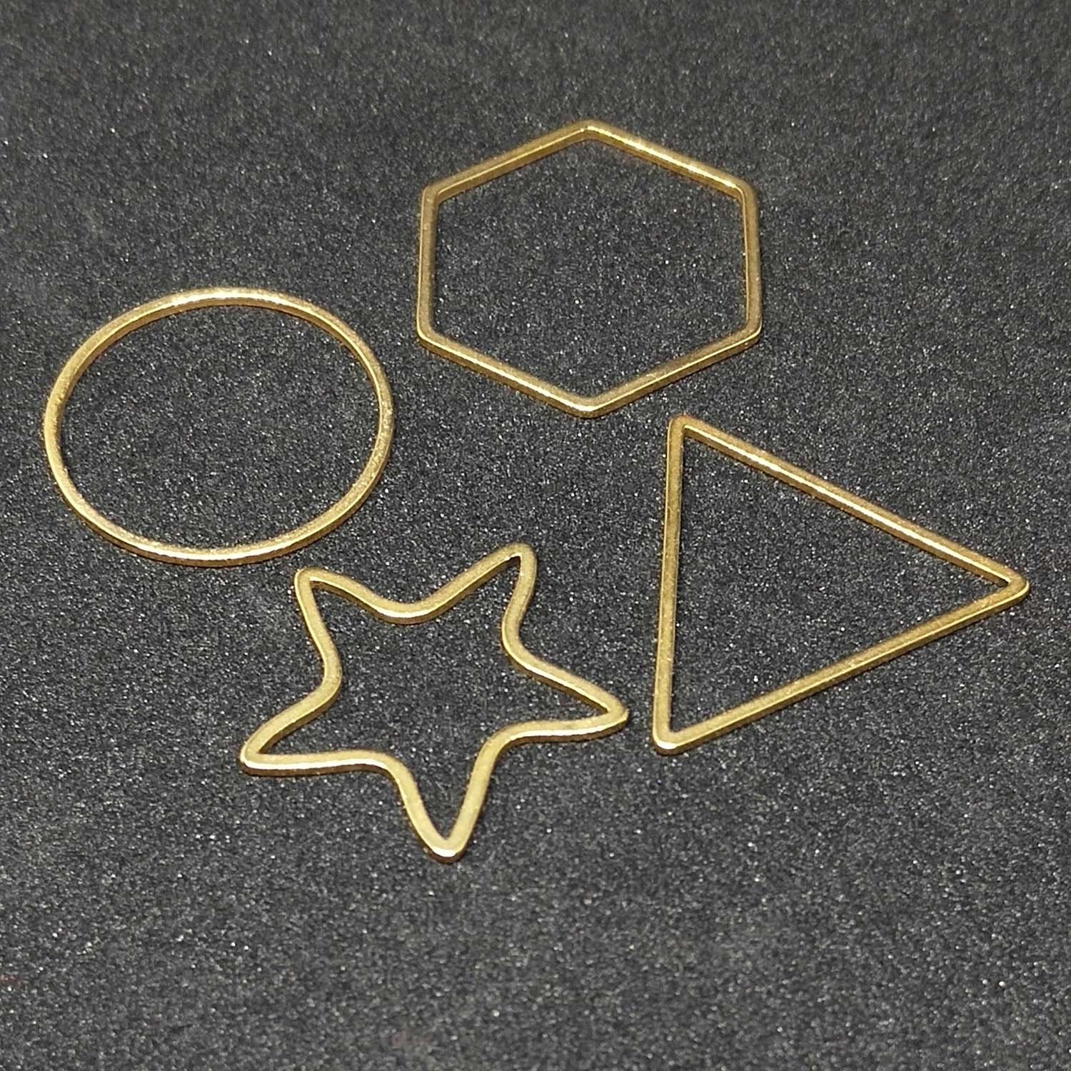 Gold Tone Seamless Star/triangle/hex/round Circle Hollow | Etsy