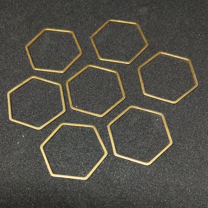 30pcs Stainless Steel Hexagon Connectors Gold Plated Hollow - Etsy