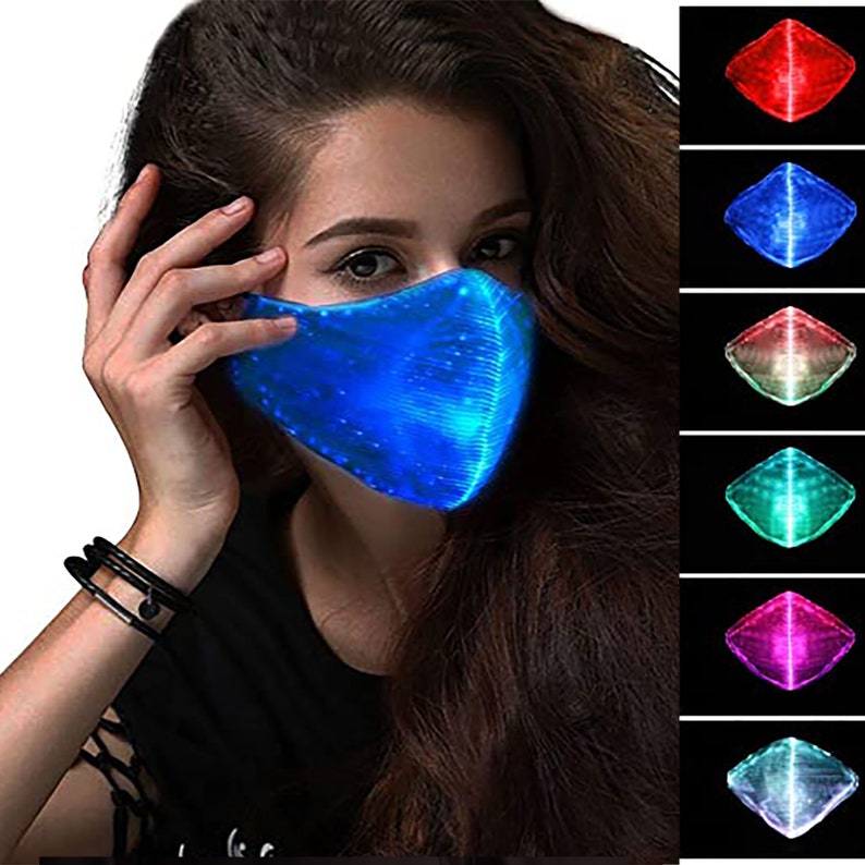 Leadleds LED Rave Mask 7C Luminous Light for Men Women Face | Etsy