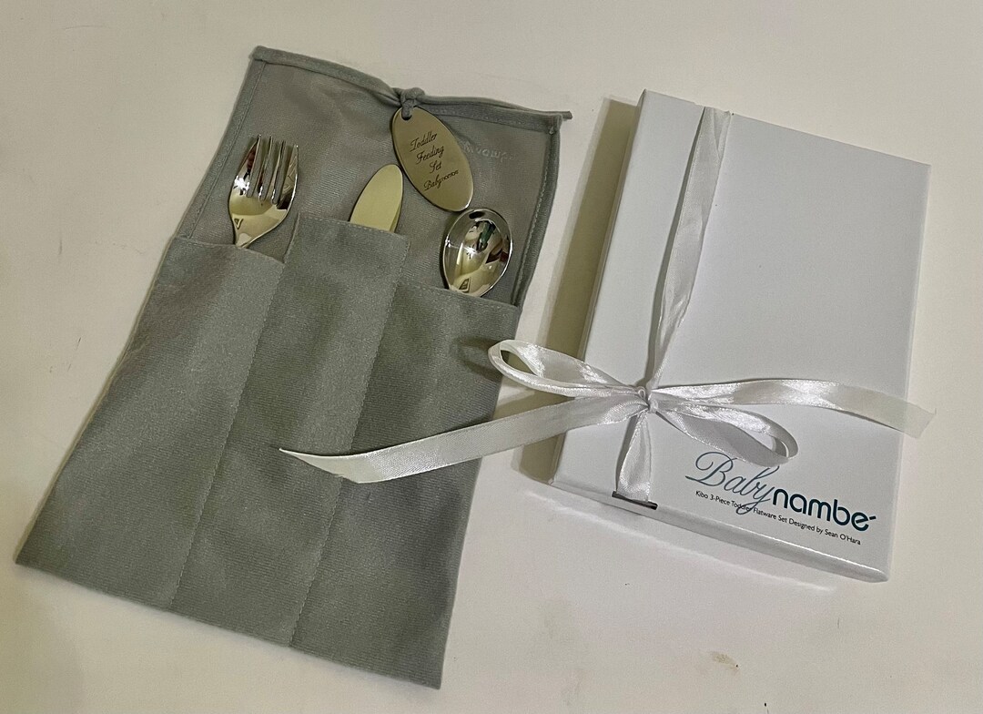 Baby Nambe Kibo 3-piece Toddler Flatware Set Designed by Sean O'hara ...