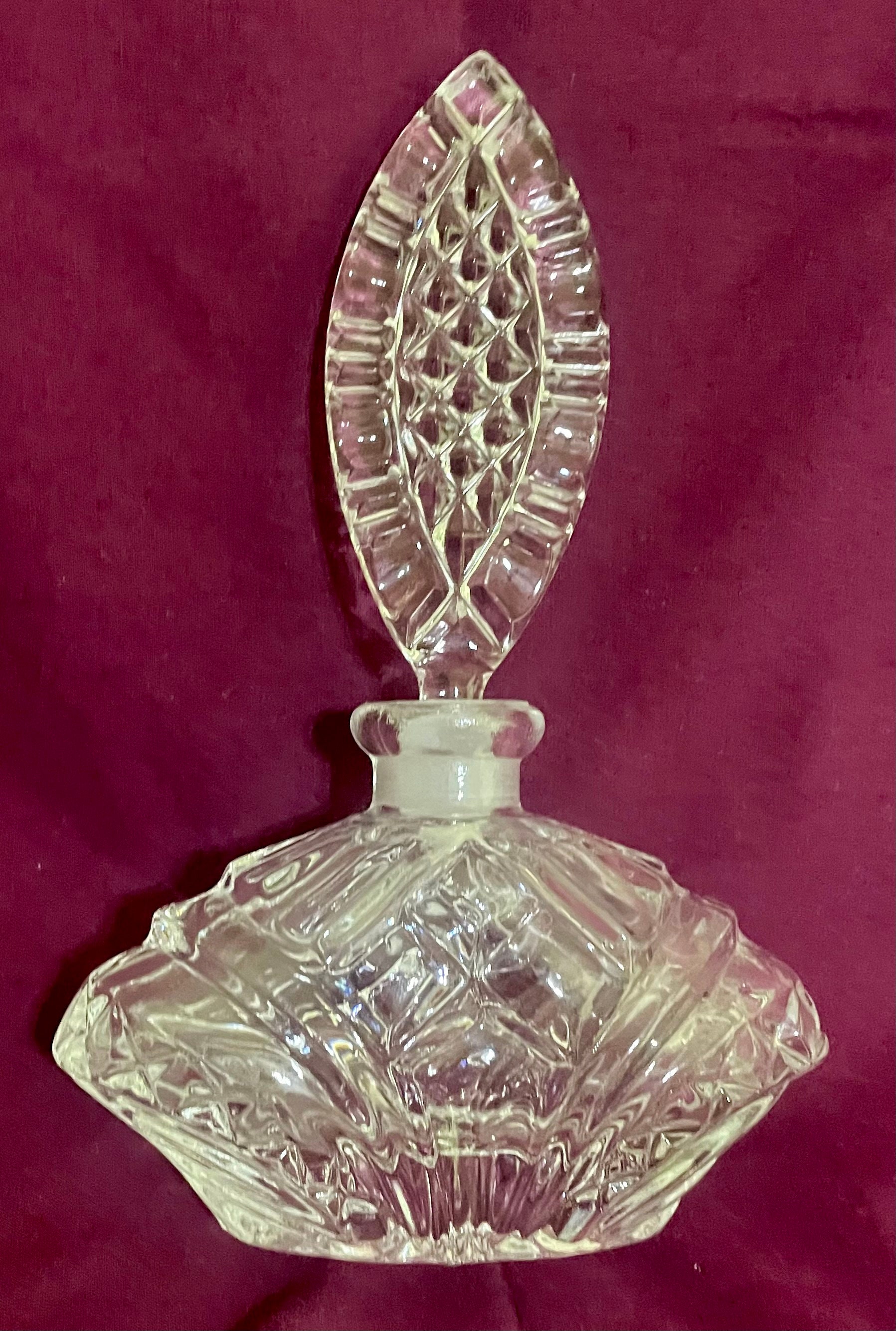 Imperlux Crystal Perfume Bottle Art Nouveau - Etsy