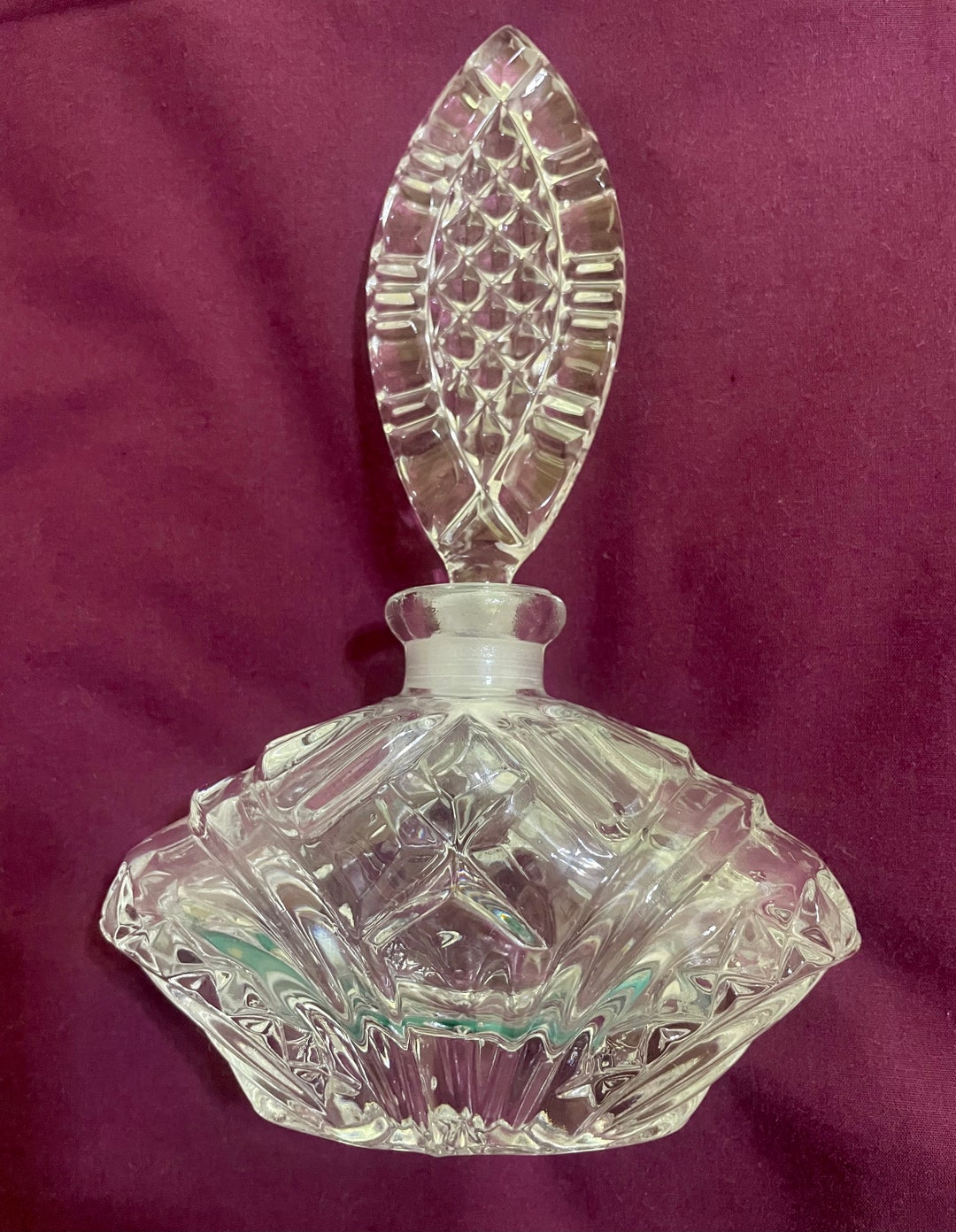 Imperlux Crystal Perfume Bottle Art Nouveau - Etsy