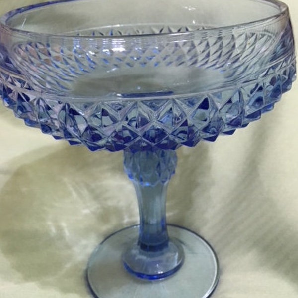 Blue Glass Compote - Etsy