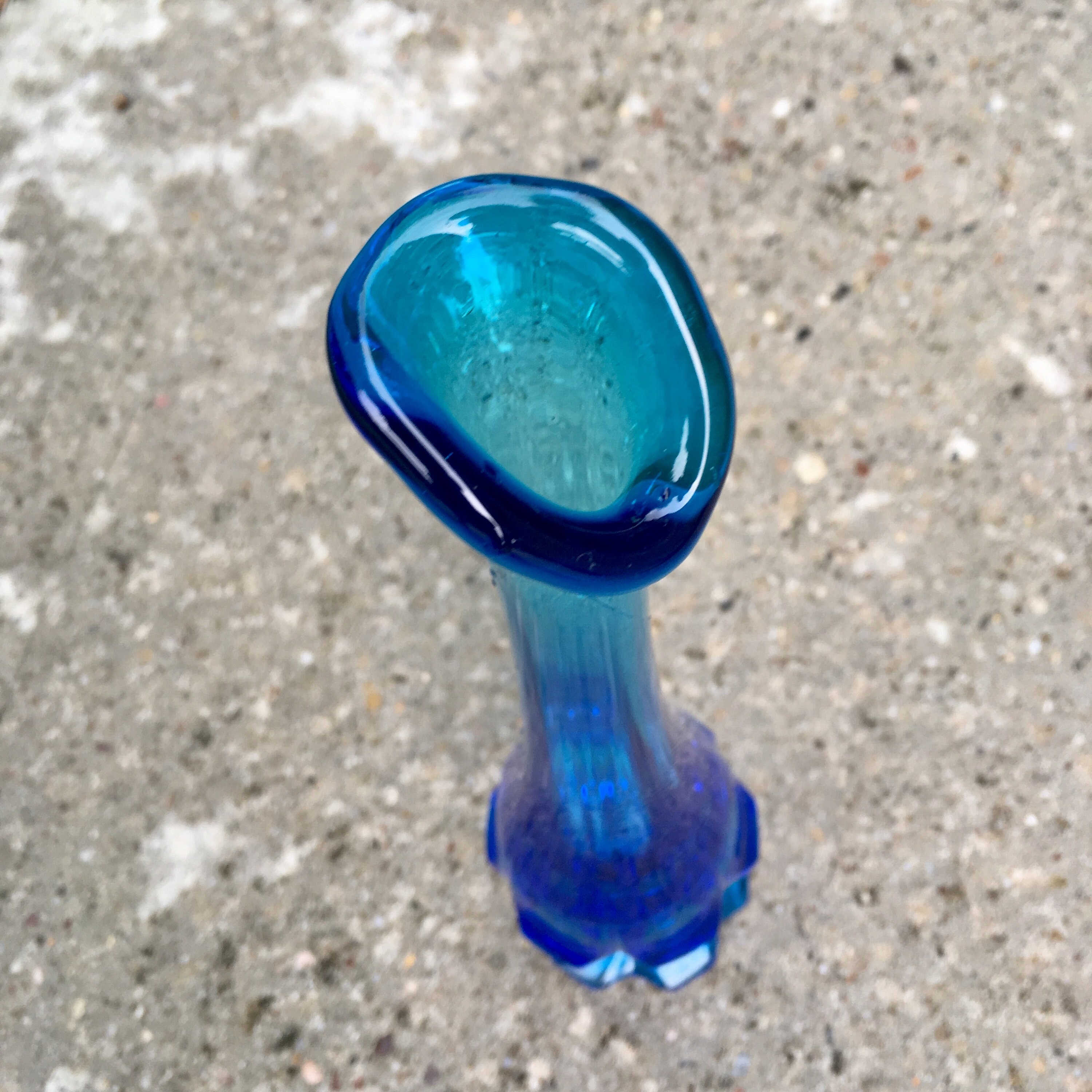 Fenton Valencia Blue Glass Vase Fenton Valencia Blue Glass Vase