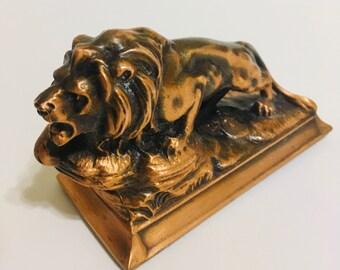 Art & Collectibles Trophies & Awards Lions Club Copper Tone Metal 3D ...