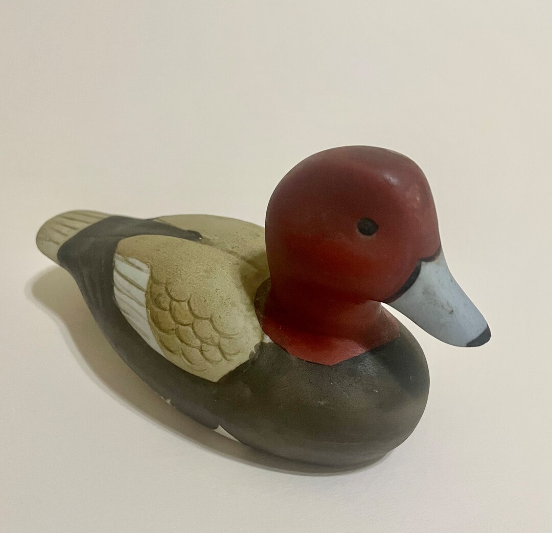 Red Head Drake Porcelain Duck by UCGC Taiwan 5 Long - Etsy