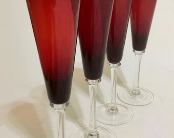 Red Flutes - Etsy