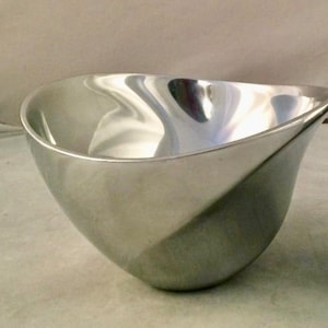 Nambe' Large Twist Bowl #736 Designed by Fred Bould 2003 - Etsy