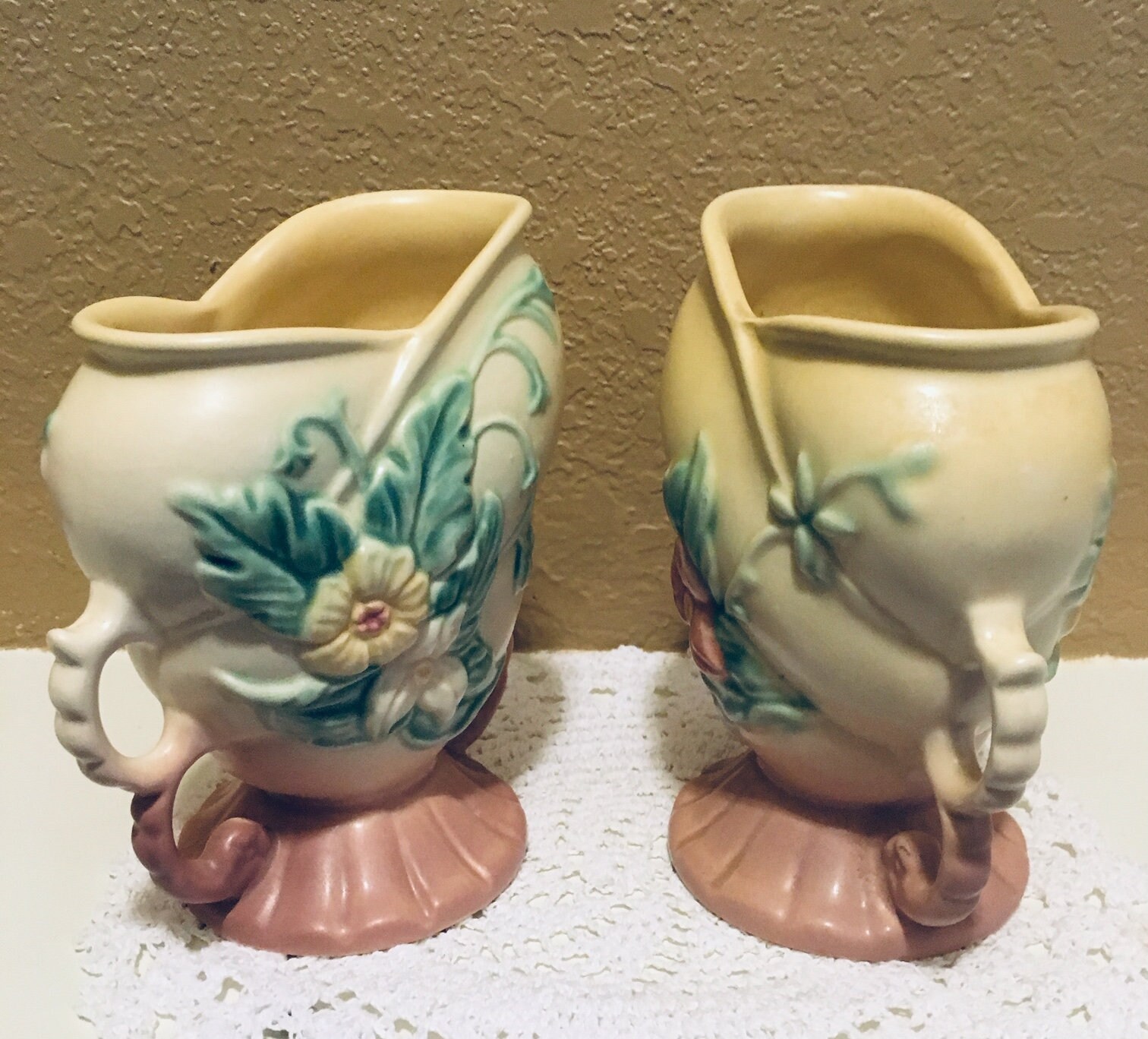 Vintage Pair of Hull Art Pottery Handled Vases W-5-6 1/2 - Etsy
