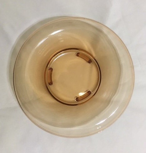 Peach Depression Glass Rolled Edge Console Bowl Fruit Snack | Etsy