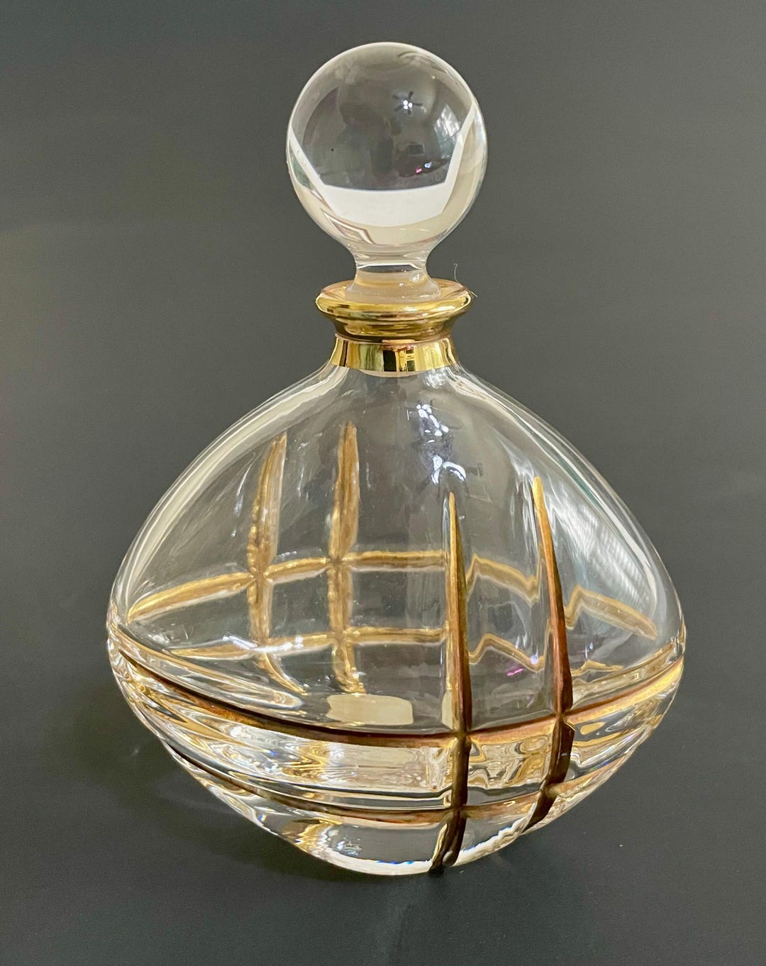 Perfume Bottle With Stopper Made in Italy Cristallo Lavorazione A Mano ...