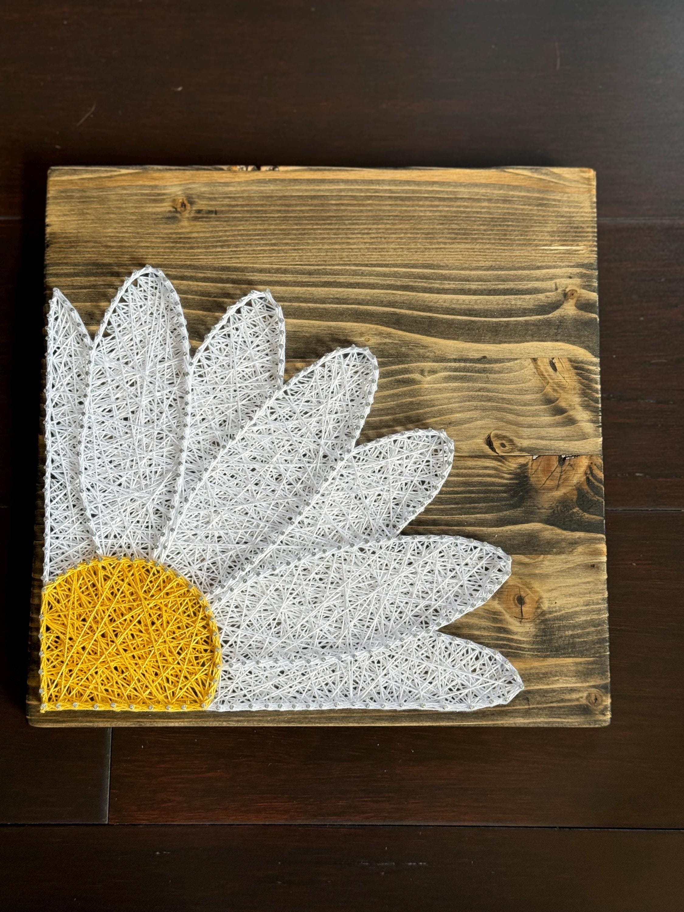 Daisy String Art | String Art | Nails & Wood | String Design | Wall ...