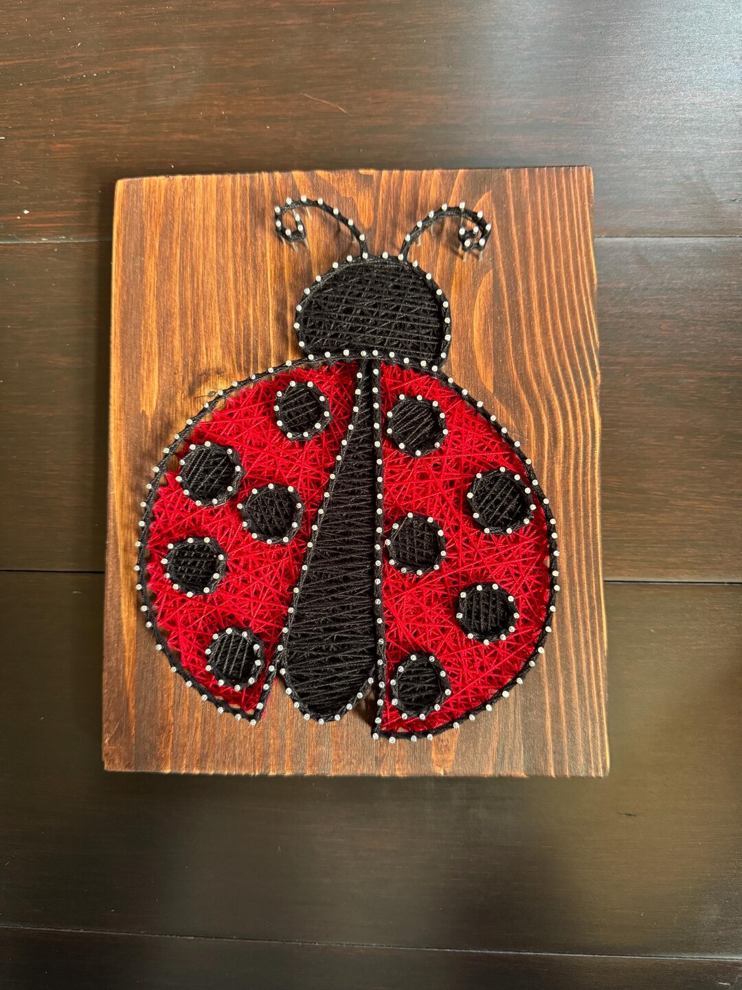 Lady Bug String Art | String Art | Nails & Wood | String Design | Wall ...