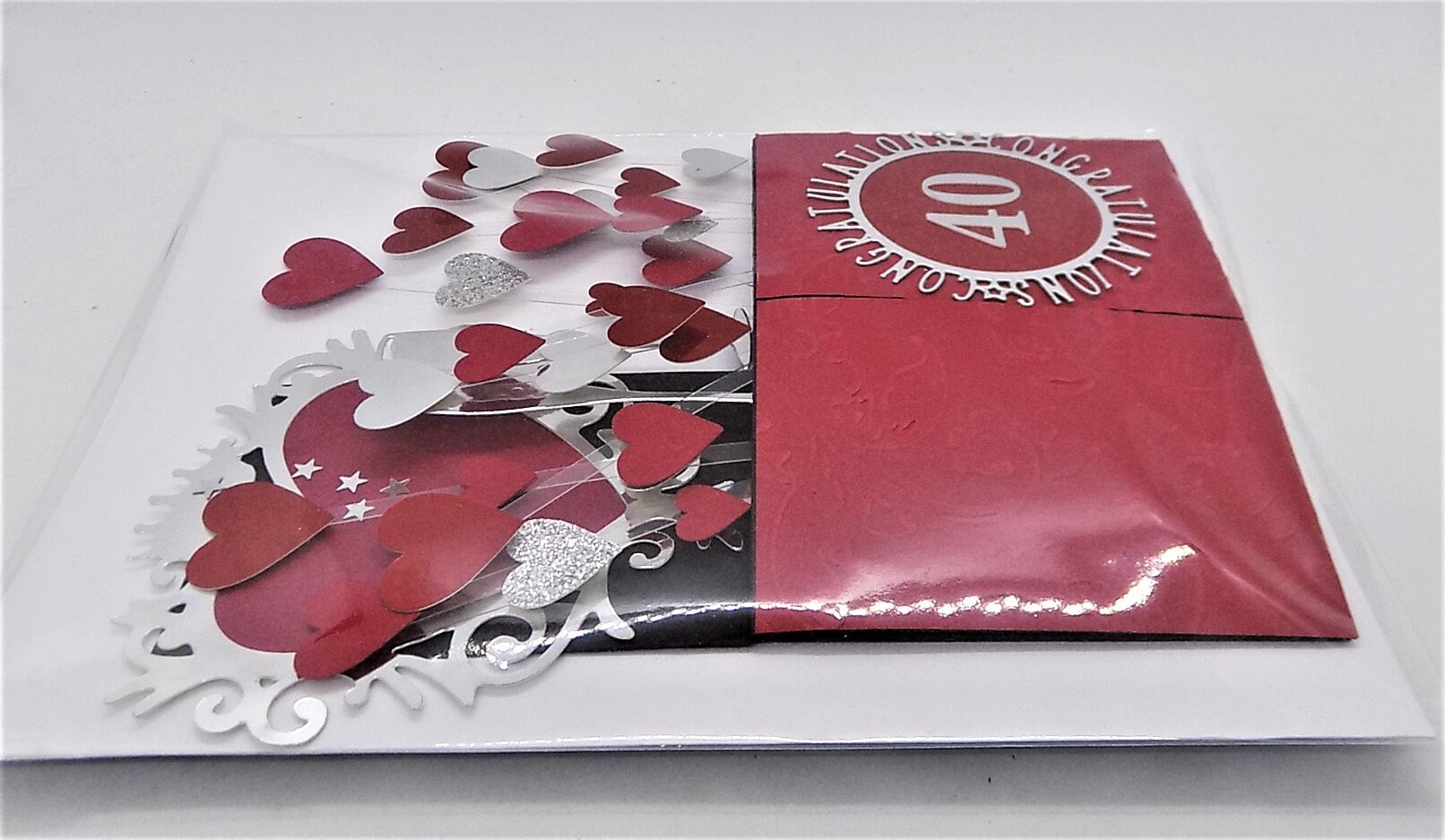 Pop up Card. Ruby Wedding 40th Anniversary Exploding Box Card. - Etsy