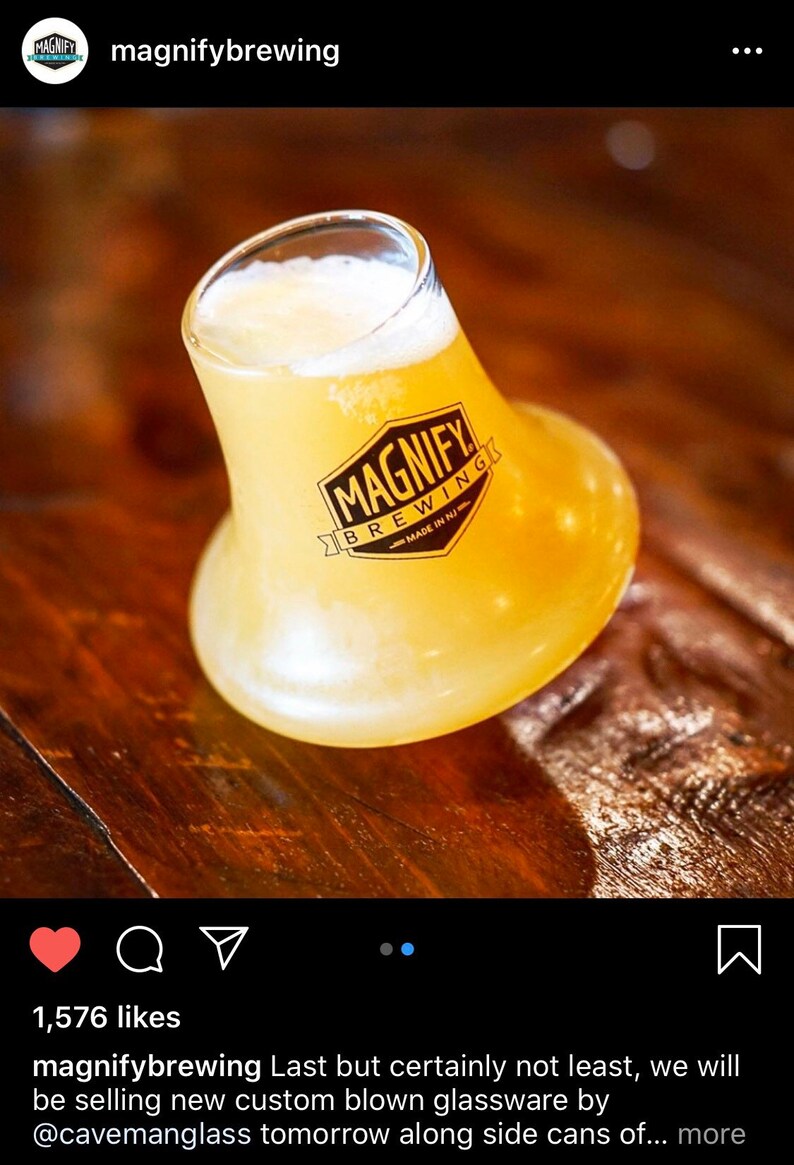 Handmade Tilted Beer Glass - Etsy