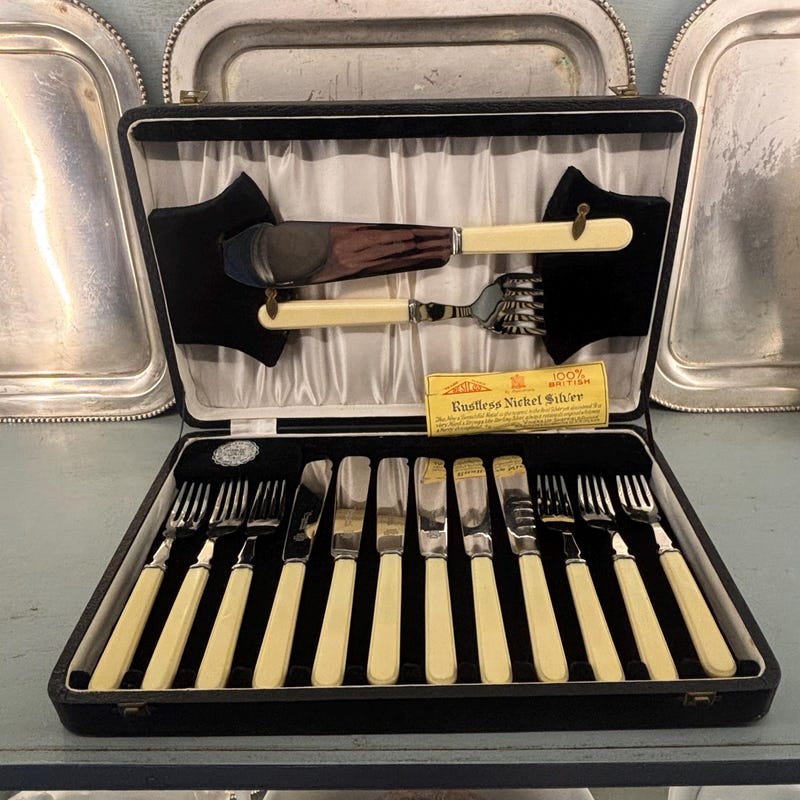 Cutlery Cream Handle - Etsy UK