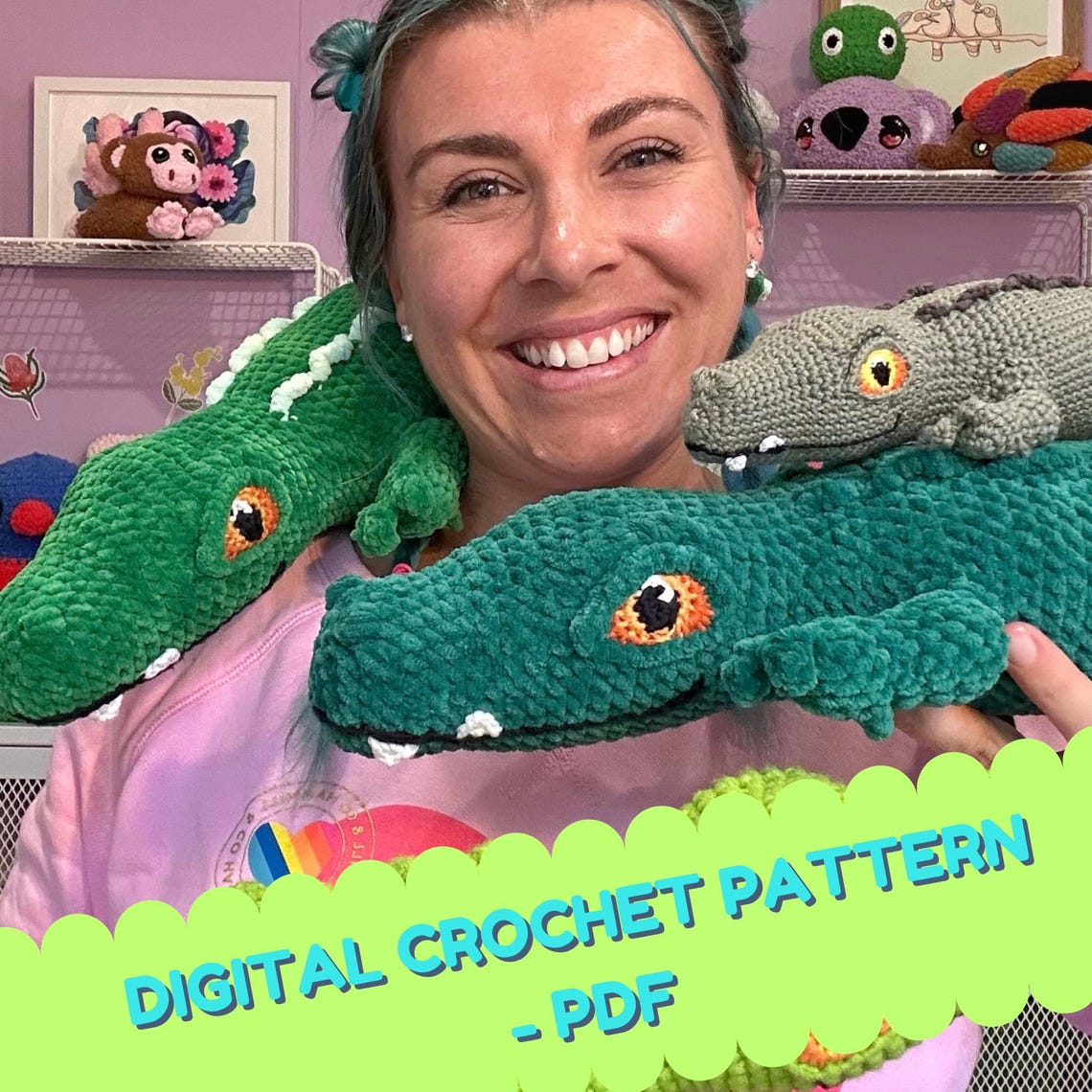 DIGITAL Crochet PATTERN Pdf / Crochet Crocodile / Amigurumi ...