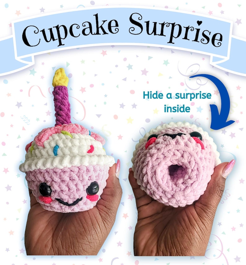 Cupcake Surprise Amigurumi Food Crochet Pattern - Etsy