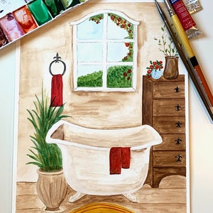 Original Watercolor Painting, Artwork, Illustration, Wall Decor ...