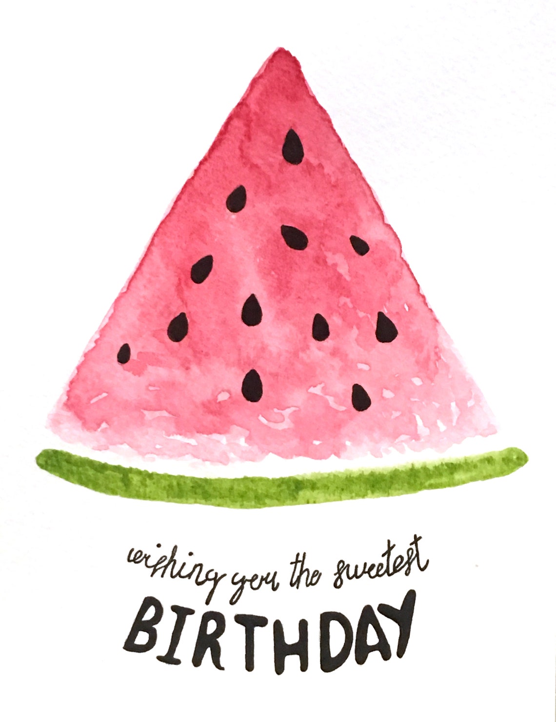 Greeting Cardwatermelon Watercolor Original Artwork - Etsy