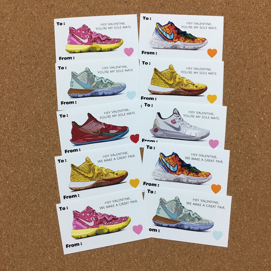 Shoe, Sneaker, Sole Mate Valentine's Day Card Set, Classroom Valentine ...