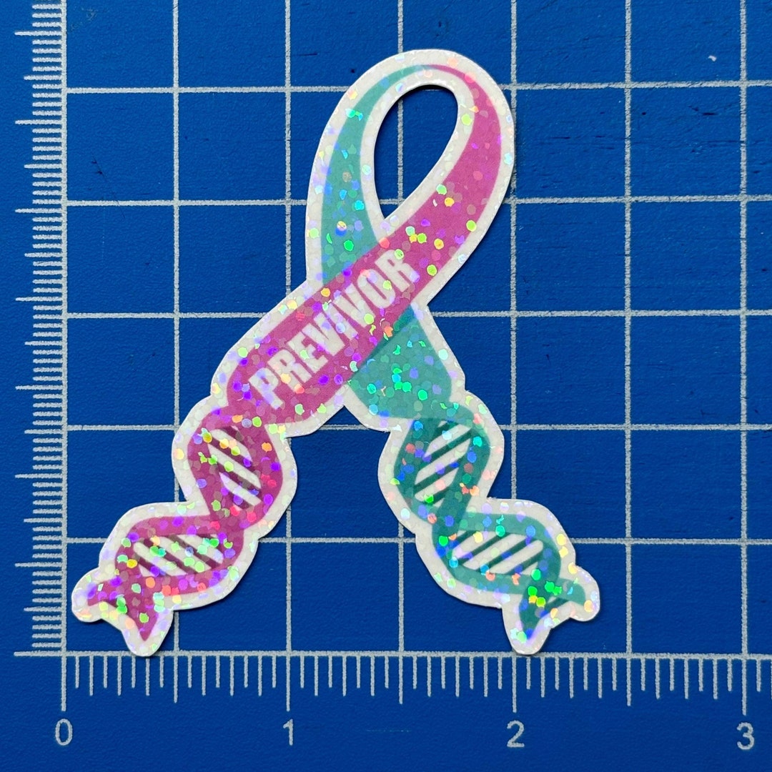 BRCA Gene Awareness * Previvor Ribbon Holographic Sticker - Etsy