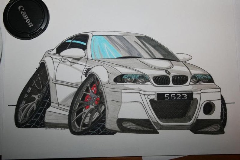 BMW CARtoon Art | Etsy