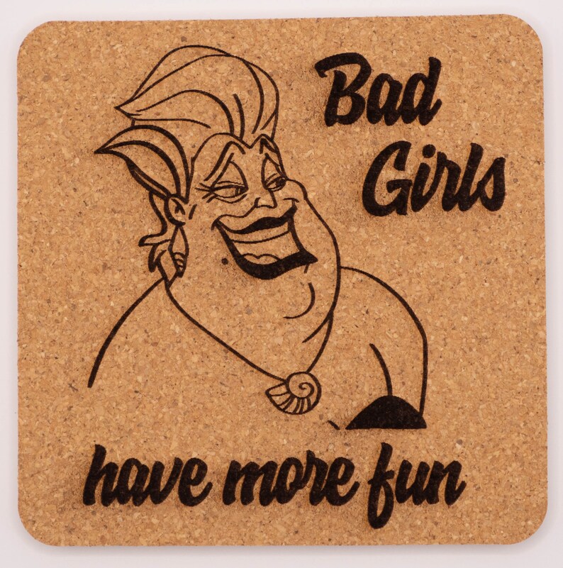 Disney Villains Inspired Cork Coasters maleficent, Ursula, Cruella De ...