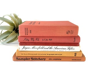 Vintage Book Stack Decor Set of 6 Decorative Books in - Etsy