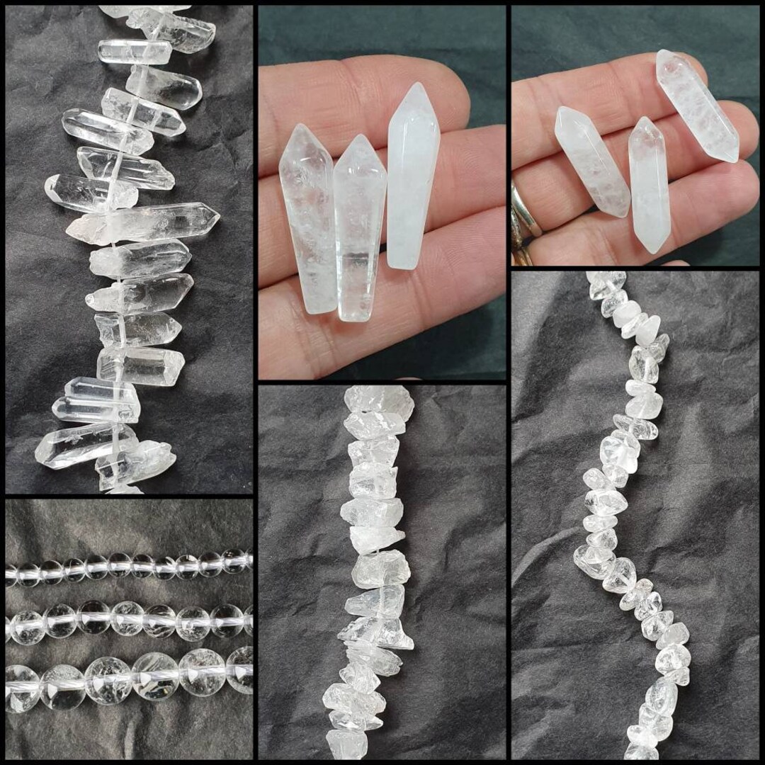 Beads, Nuggets and Rock Crystal Points (quartz) - Etsy