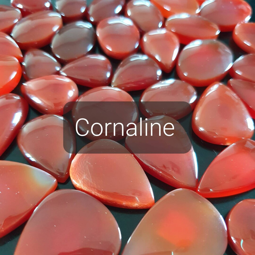 Carnelian Cabochons (red Agate) - Fine Stones - Micro-macramé Setting ...