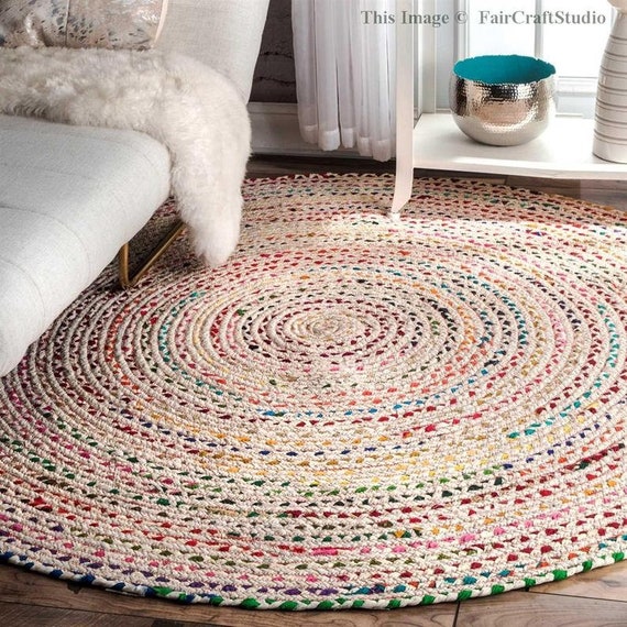 4x4 5x5 6x6 7x7 8x8 Ft. Round Table Rug in Palm/hemp | Etsy